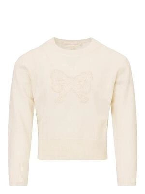 LoveShackFancy Zolee Cashmere Pullover - Ivory