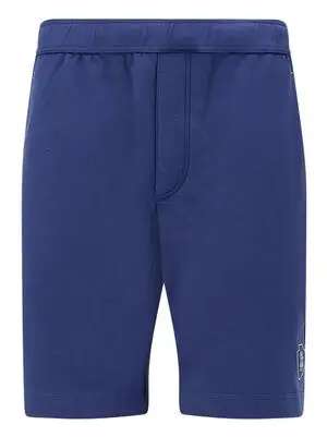 Brunello Cucinelli Cotton Bermuda Shorts With Contrasting Trim - Blue
