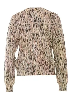 Liu Jo Graphic Print Crew Neck Cardigan - Neutrals