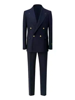 FRANZESE COLLECTION Rolls Royce Double-breasted Wool Suit - Blue