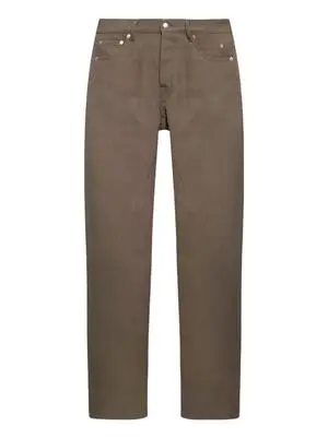 Rick Owens Wool Twill Straight-leg Trousers - Brown