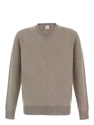 Aspesi V-neck Knitted Sweater - Neutrals