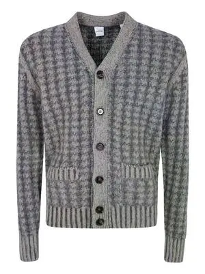 Aspesi Waffle-knit Wool Cardigan - Grey