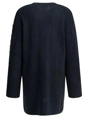 Polo Ralph Lauren Cable-knit Logo Embroidered Dress - Blue