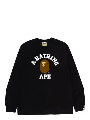A BATHING APE Logo-print Long-sleeve T-shirt - Black