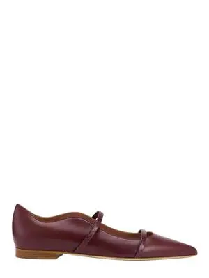MALONE SOULIERS Maureen Leather Ballet Flats - Red