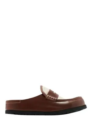 BIRKENSTOCK Naples Canvas And Leather-trim Loafer - Brown