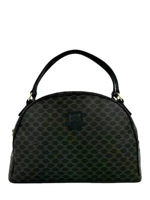 Celine Macadam Coated Canvas Handbag - Brown