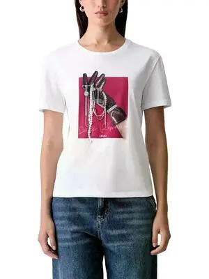 Liu Jo Graphic Print Cotton T-shirt - White
