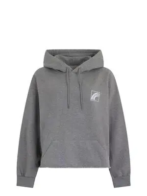 MAISON MARGIELA Graphic Print Raw-cut Hoodie - Grey