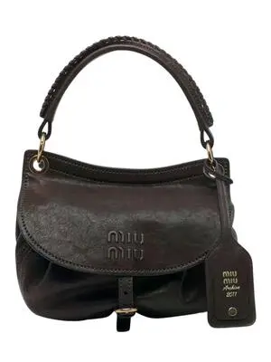 Miu Miu Rendez-vous Nappa Leather Bucket Bag - Brown