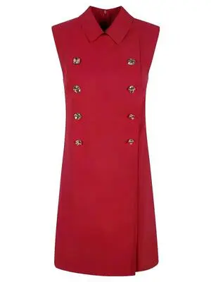 Chiara Boni La Petite Robe Sleeveless Double-breasted Mini Dress - Red
