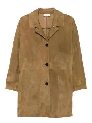 THE ROW The Row Suede Button-Up Coat