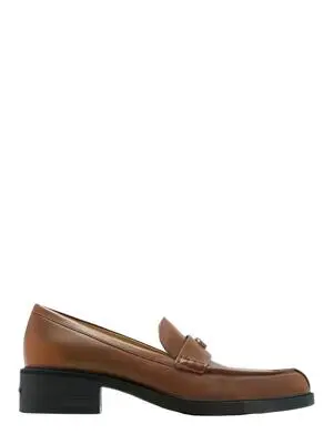 COACH Coach Logo-Plaque Leather Loafers