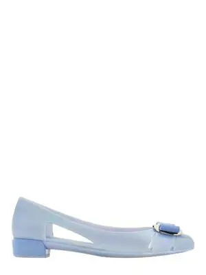 FERRAGAMO Ferragamo Vara Jelly Ballet Flats Blue