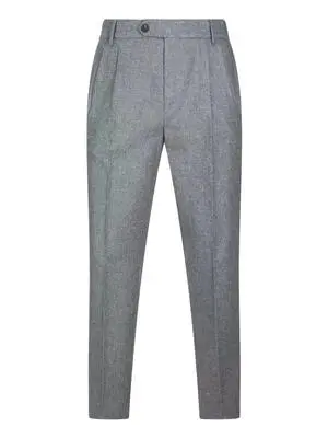 Eleventy Pleated Detail Trousers - Grey