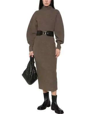 MAX MARA Max Mara High-Neck Balloon-Sleeve Midi Dress