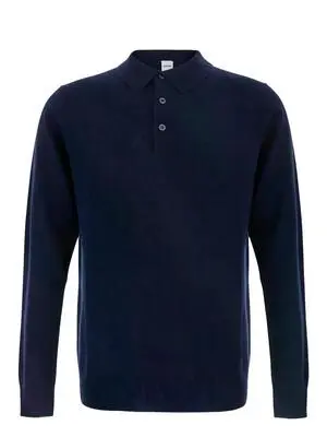 Aspesi Button-down Polo Sweater - Blue
