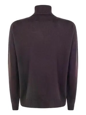 DRUMOHR Roll Neck Wool Sweater - Brown