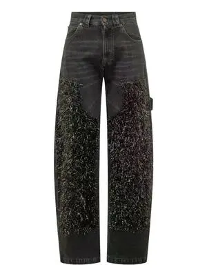 DARKPARK Audrey Fringe-embellished Jeans - Black