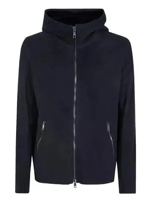 GIORGIO BRATO Calf-suede Hooded Jacket - Blue