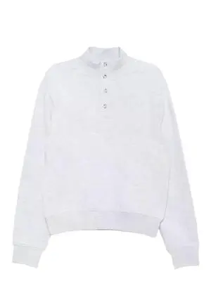 ENTIRE STUDIOS High-neck Button-up Sweatshirt - Grey