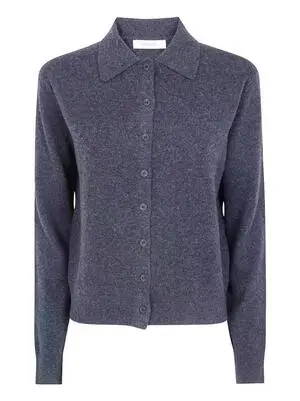 JCSOPHIE Collared Button-up Cardigan - Grey