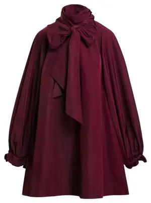 Essentiel Antwerp A-line Mini Dress With Pussy-bow Neckline - Red