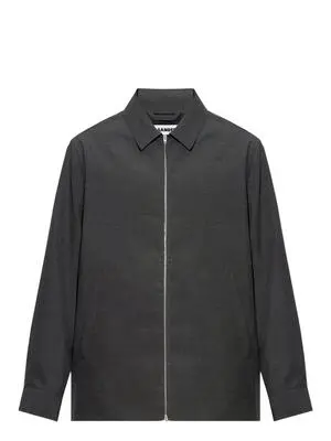JIL SANDER Wool Zip-up Jacket - Grey