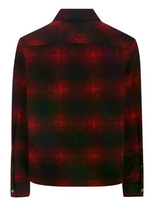 Moncler Checked Logo Patch Shirt Jacket - Black