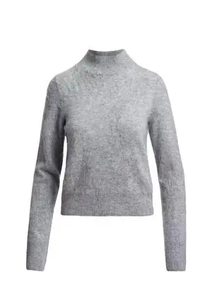 Essentiel Antwerp Stand-up Collar Cashmere Sweater - Grey