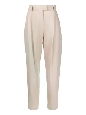 Brunello Cucinelli Pleat Detail Tapered Trousers - Neutrals