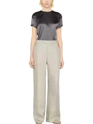 BRUNELLO CUCINELLI Brunello Cucinelli High-Waist Tailored Linen Trousers