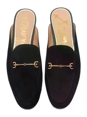 Sam Edelman Sam Edelman Linnie Bit Horsebit Suede Loafers Black