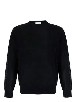 KANGRA Merino Wool Fine Knit Sweater - Black