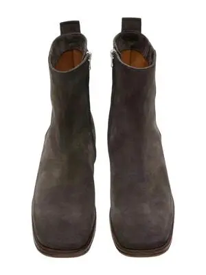 ACNE STUDIOS Acne Studios Suede Ankle Boots With Square Toe And Contrasting Details