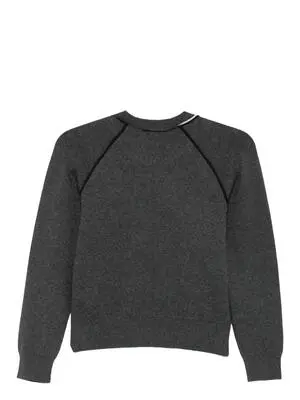 MARANT ETOILE Logo-embroidered Raglan-sleeve Sweater - Grey