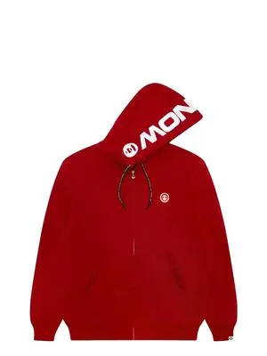 AAPE BY *A BATHING APE Logo-print Zip-up Hoodie - Red