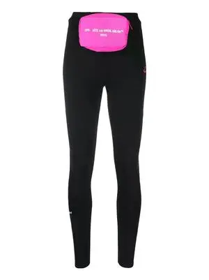 Off-White For Run Detachable-pouch Leggings - Black