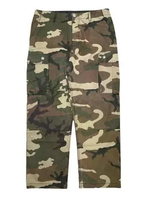 Chrome Hearts Camouflage Leather Patch Cargo Trousers - Green