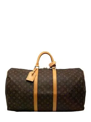 LOUIS VUITTON 1997 Monogram Keepall 55 Travel Bag - Brown