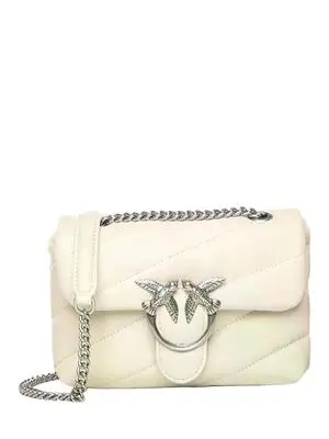 Pinko Quilted Love Bag Shoulder Bag - Neutrals