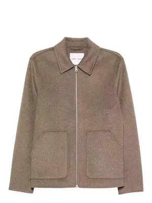 Samsøe Samsøe Melange Zip Up Jacket - Brown