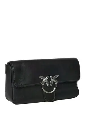 PINKO Pinko Love Birds Leather Shoulder Bag