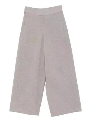 YERSE Wide-leg Jersey Trousers - Grey