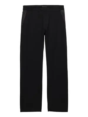 Prada Fleece Pants With Re-nylon Details - Black