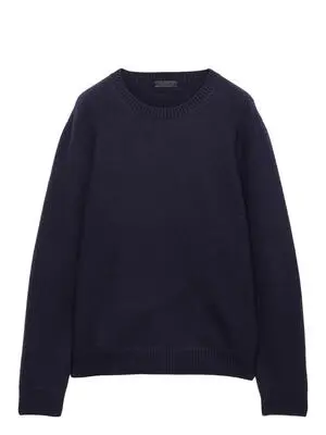Prada Wool Crew Neck Sweater - Navy