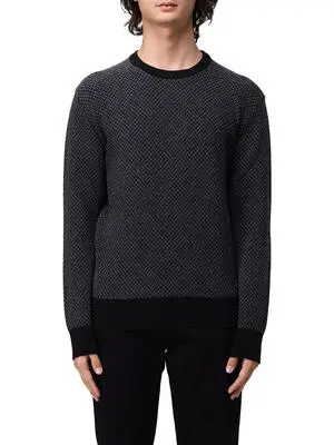 BROOKSFIELD Brooksfield Patterned Pure Virgin Wool Crewneck Sweater Fa01