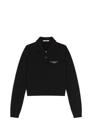 Givenchy Cropped Polo Shirt - Black