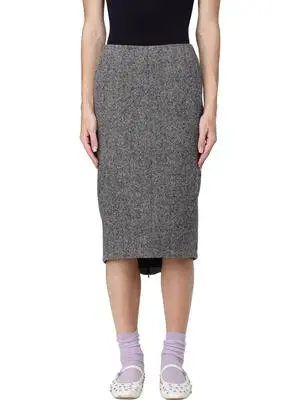 N° 21 N° 21 Asymmetrical Virgin Wool Midi Skirt